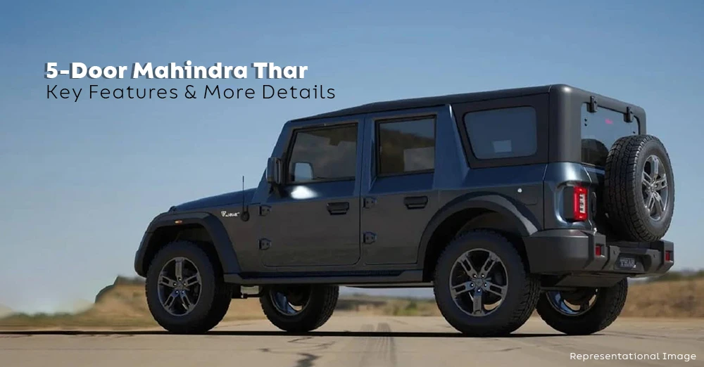 5-Door Mahindra Thar - Key Features & More Details - CarLelo